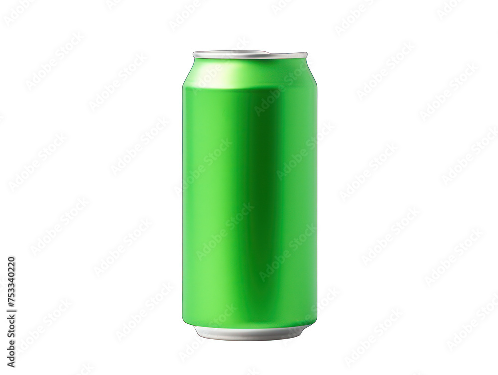 green soda can isolated on transparent background, transparency image ...