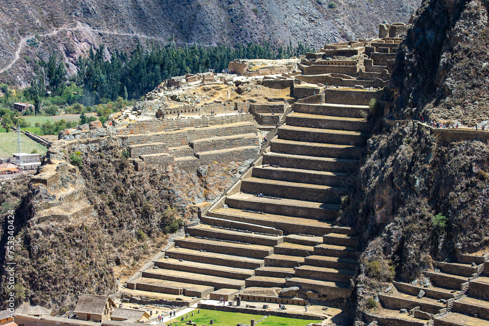 Ollantaytambo is a well-preserved Inca ruins and its historical ...