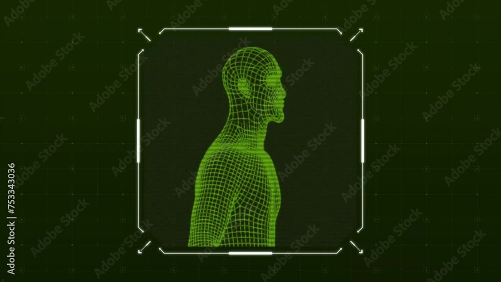 A green rectangle with a white square in the middle, displaying ...