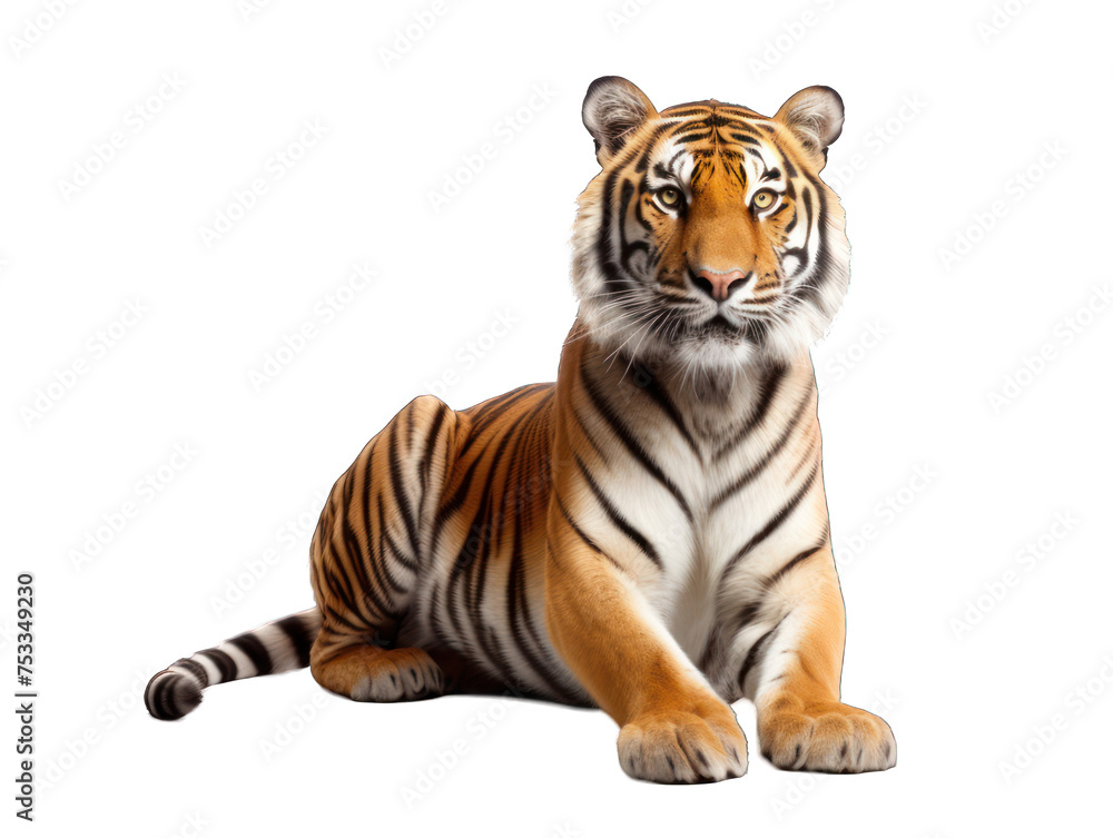 tiger isolated on transparent background, transparency image, removed ...