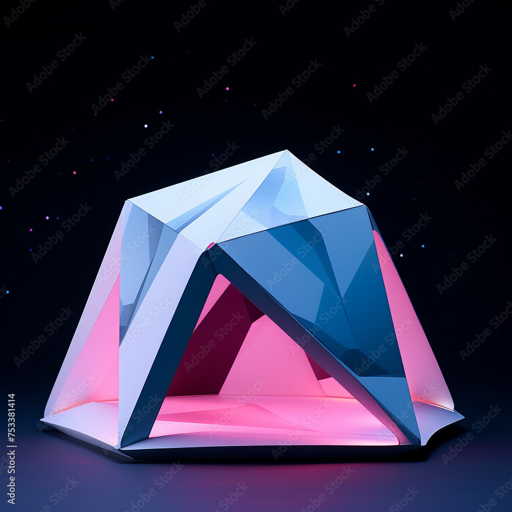 An origami inspired tent that folds into a compact flat shape for easy ...