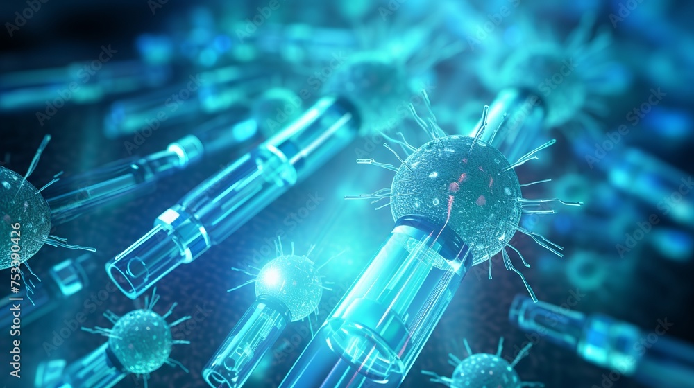 Nano medical technology and nanotechnology medicine are depicted ...