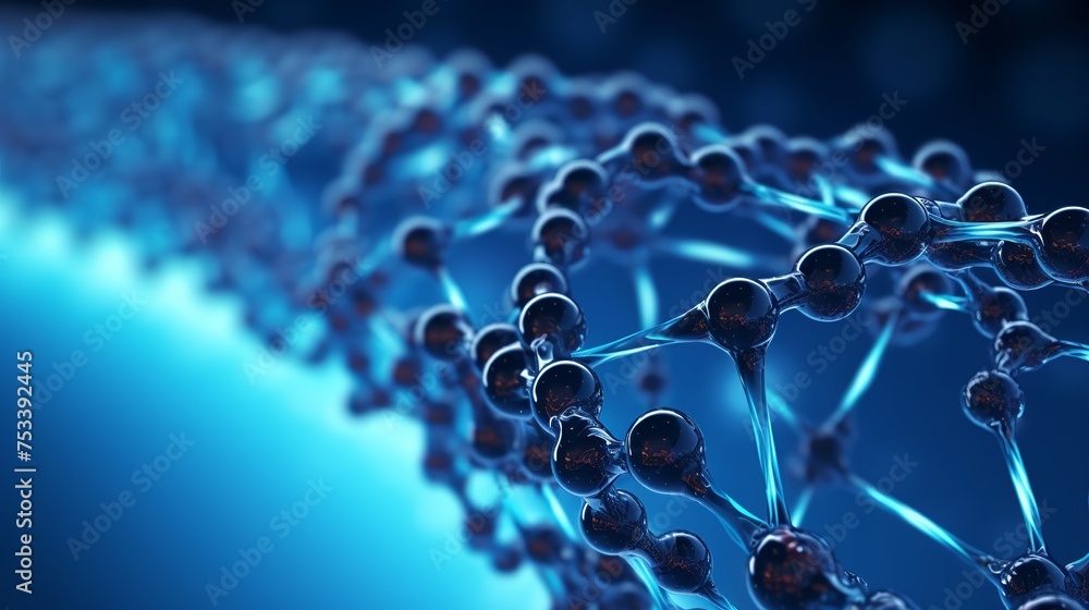 Nanotechnology, molecular structure, and science concepts are depicted ...