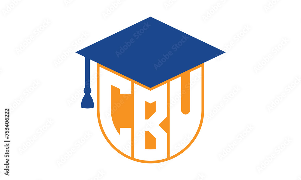 CBU initial letter academic logo design vector template. school college ...