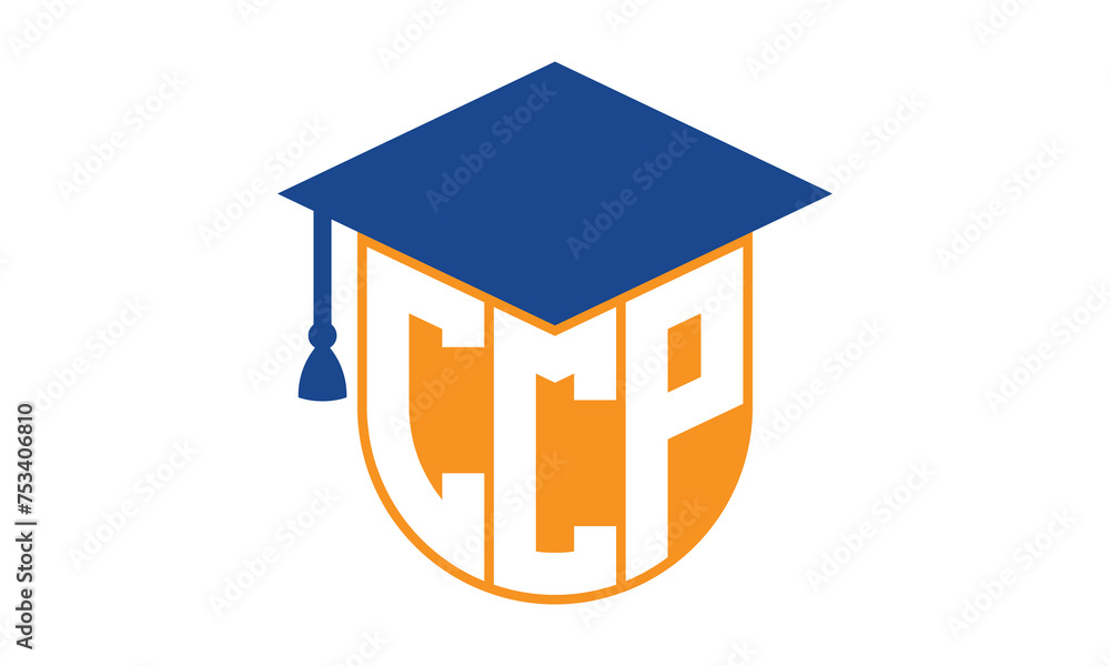CCP initial letter academic logo design vector template. school college ...