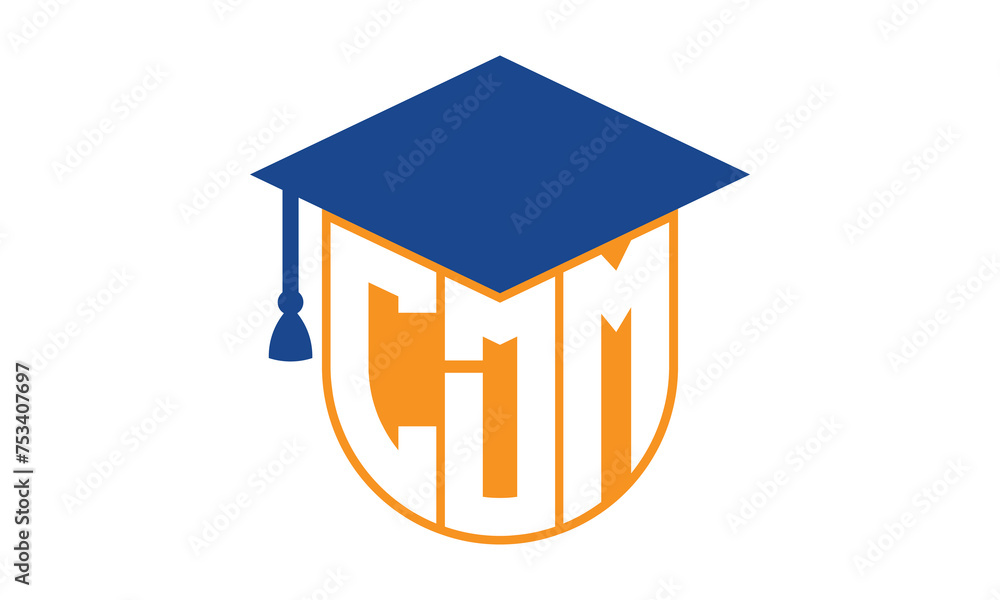 CDM initial letter academic logo design vector template. school college ...