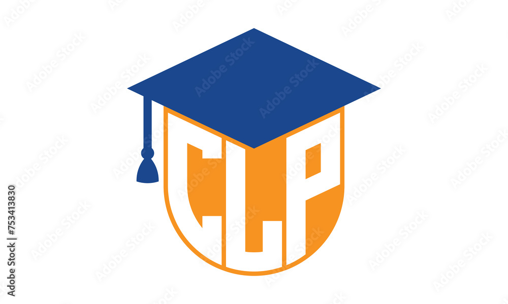 CLP initial letter academic logo design vector template. school college ...