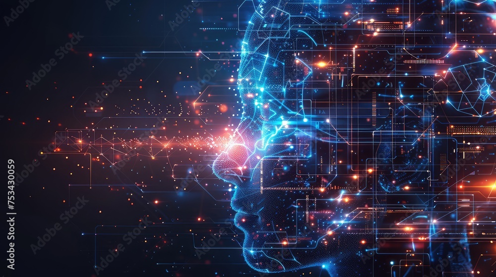 abstract slide background representing the Future of Artificial ...