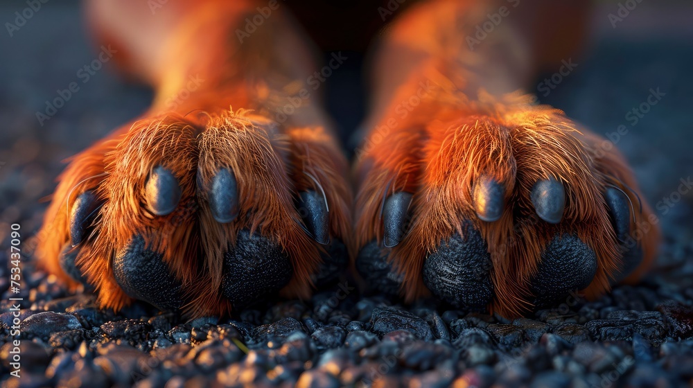 Red Dog Nose Paws Top View, Desktop Wallpaper Backgrounds, Background ...