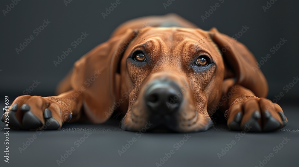 Sick Sad Rhodesian Ridgeback Dog Lying, Desktop Wallpaper Backgrounds ...