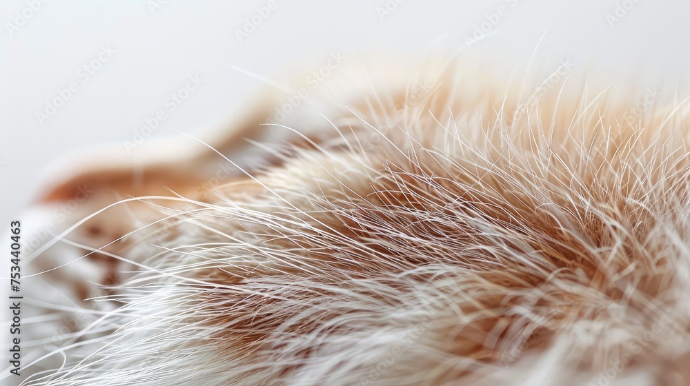 Tangle Cat Hair On White Background, Desktop Wallpaper Backgrounds ...