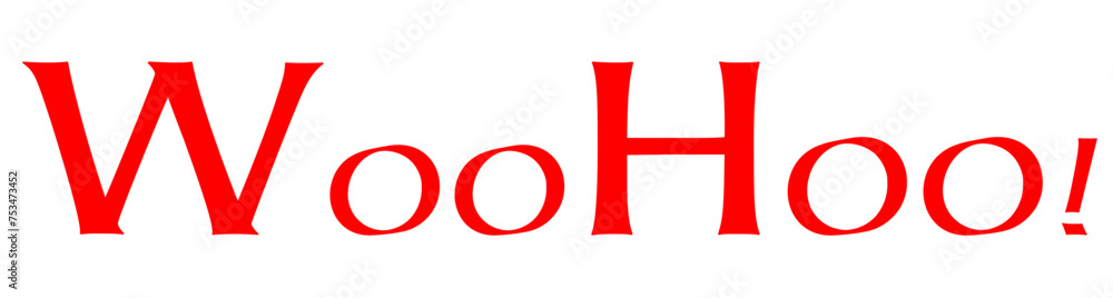 Woohoo Calligraphy design for postcard poster graphics. Vector design ...