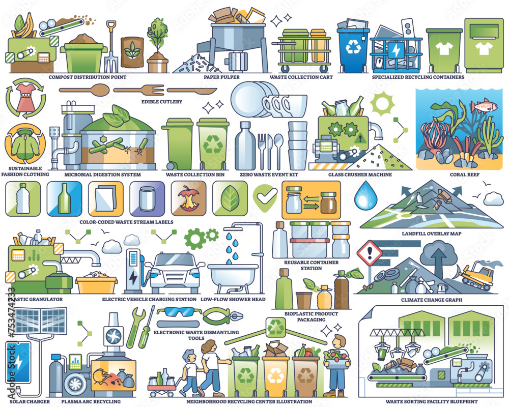 Advanced waste management and sustainable garbage recycling collection ...