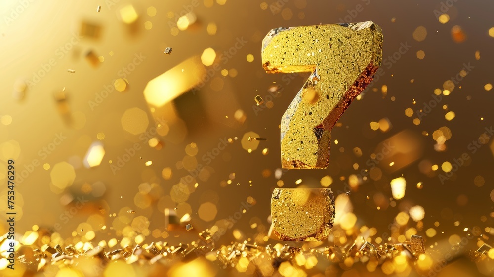 Golden exclamation mark icon for important notices or caution ...