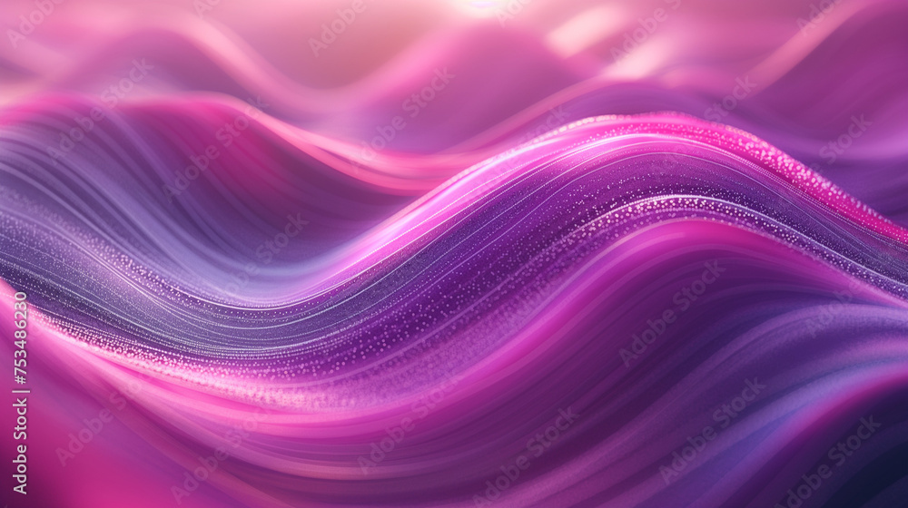 Abstract 3D digital waves in pink and purple for desktop wallpaper ...