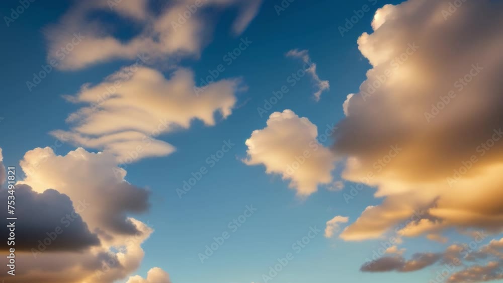The dynamic skies of a 4K time lapse, where clouds evolve and float in ...
