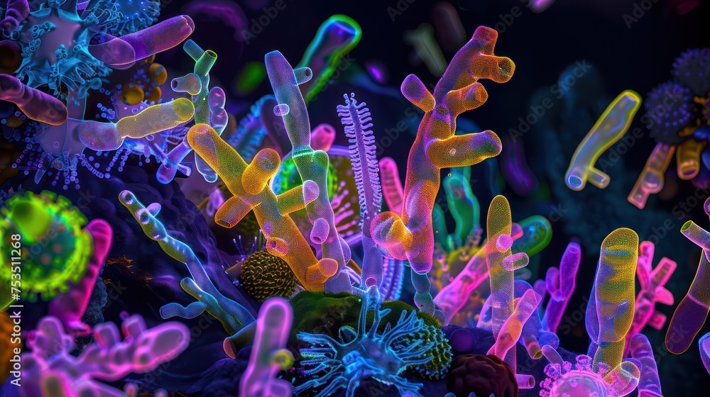 Detailed images of bacteria captured using a laser-scanning microscope ...