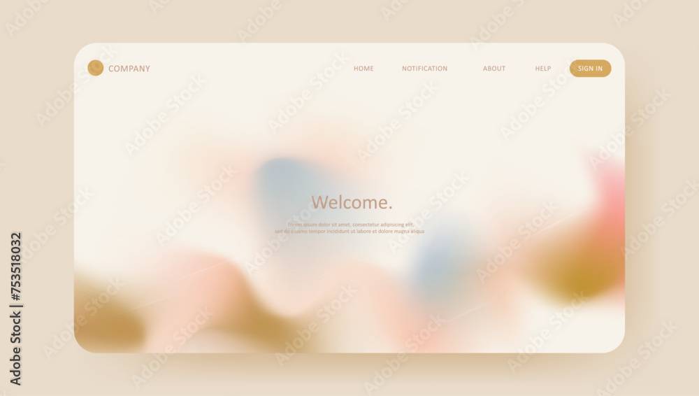 gradient mesh background. aesthetic website landing page or banner ...
