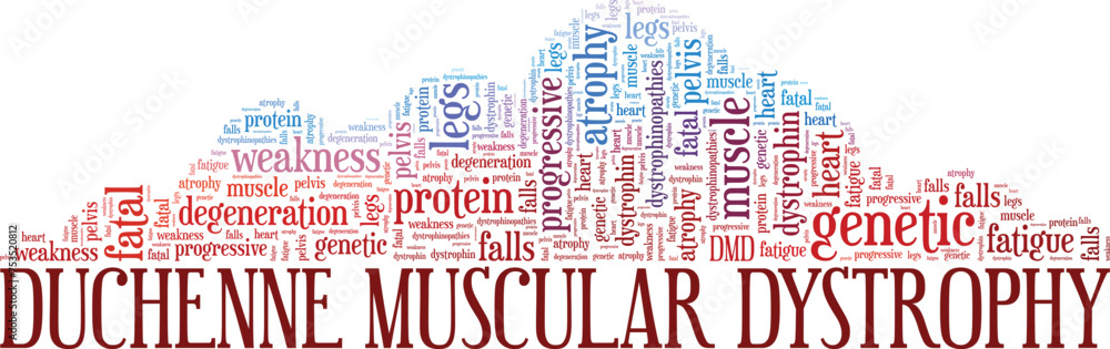 DMD Duchenne Muscular Dystrophy word cloud conceptual design isolated ...