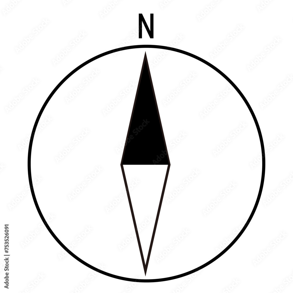 方位マークのアイコン。方角の地図記号。 Stock ベクター | Adobe Stock