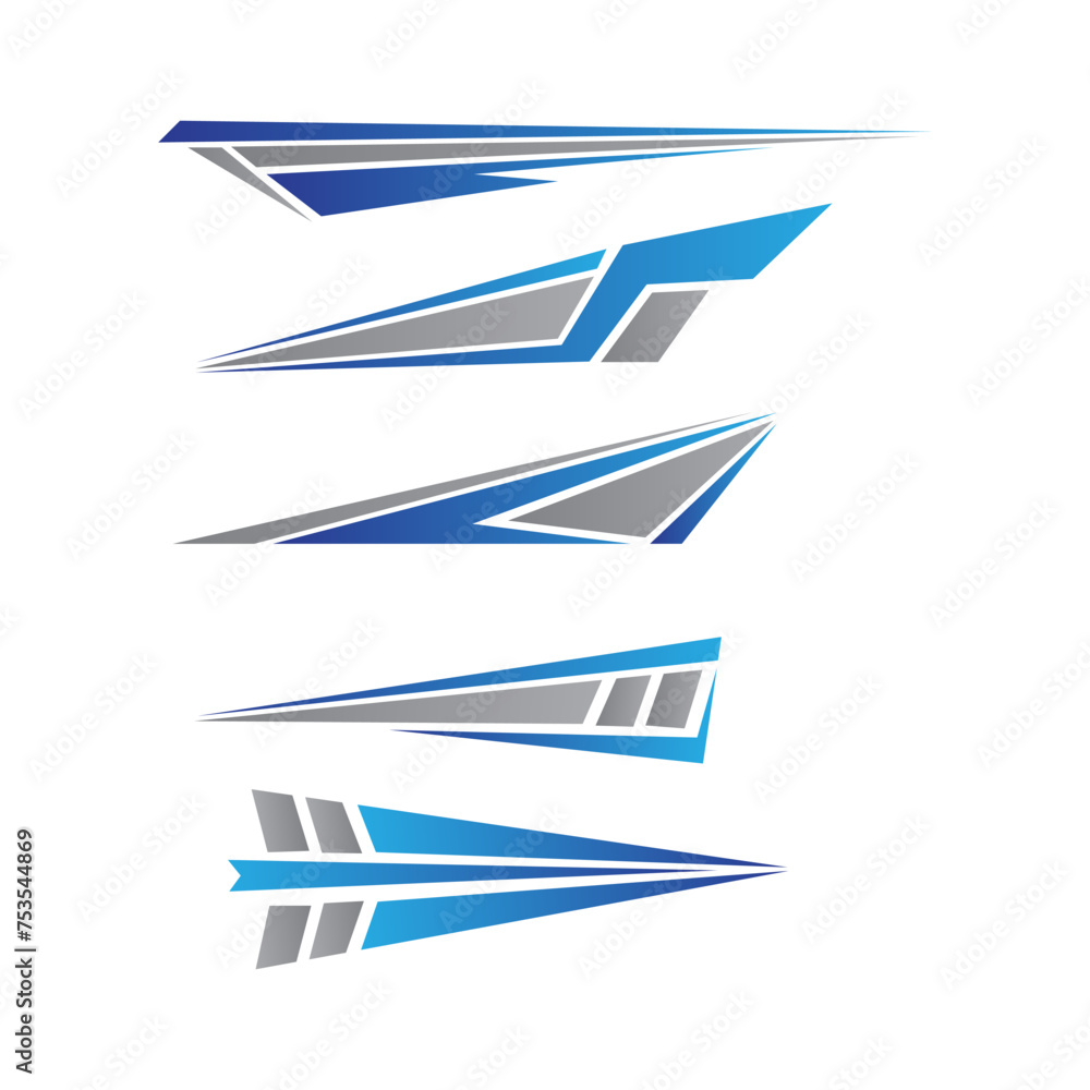 Sport racing stripes car stickers. modification body speed and drift ...