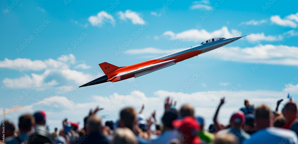 Experimental Aircraft's Airshow Ascent. An experimental aircraft ...