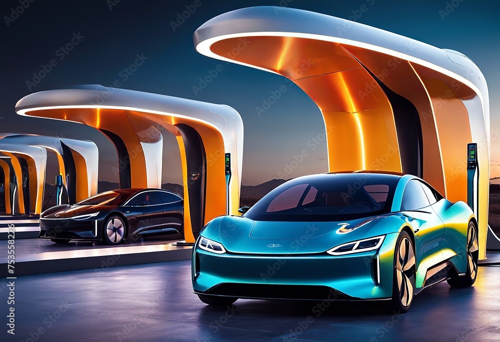 illustration, electric how emergence electric vehicles driving ...