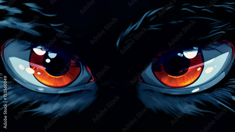 Cute cartoon eyes looking around. Eyes Animated Emoji. Mega close up ...