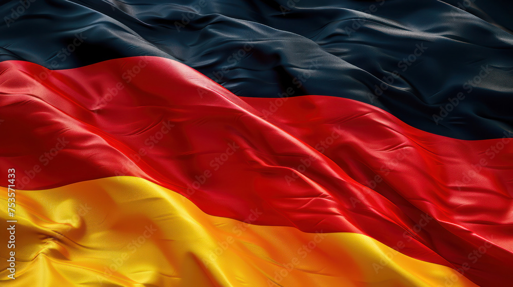 Waving German Flag Texture. Image capturing the dynamic ripples and ...