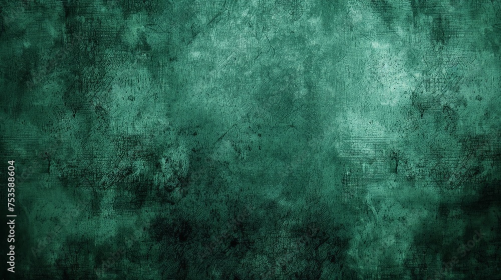 Elegant dark emerald green background with black shadow border and old ...