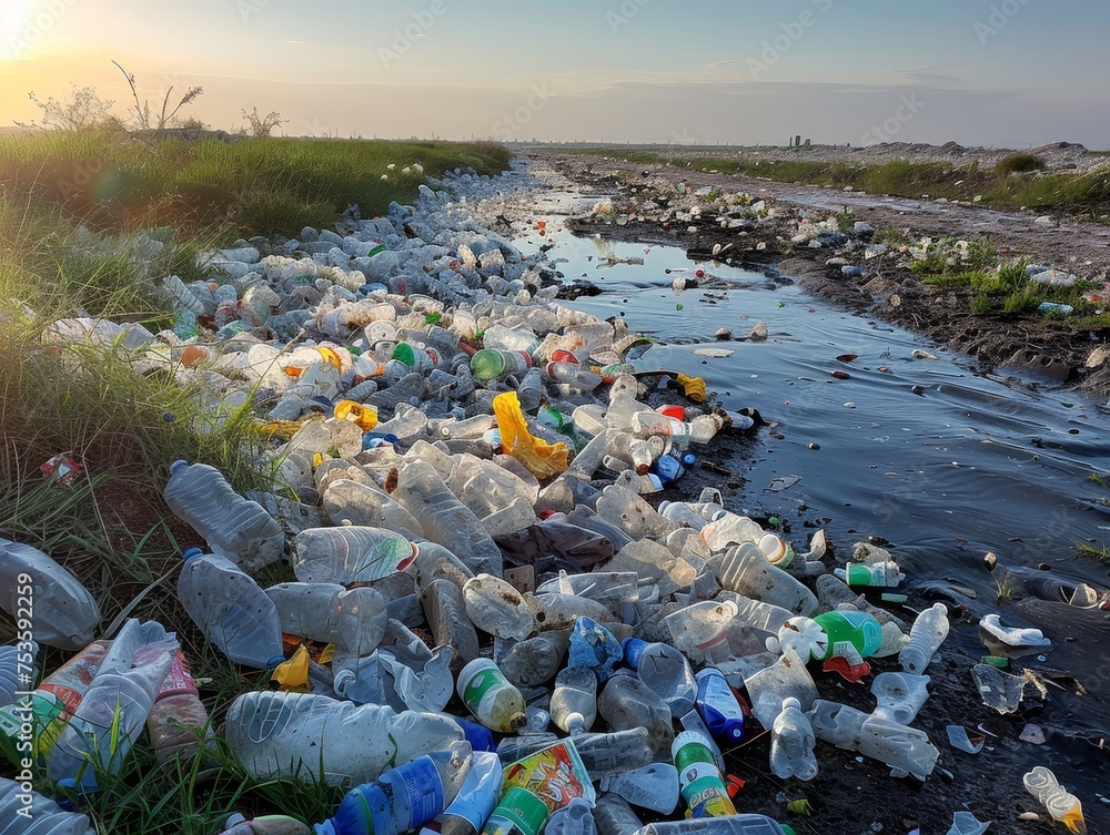 Melting plastic waste in landfill releases toxic fumes, emphasizing ...