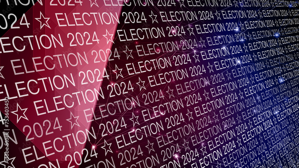 Election text for 2024 presidential election with connected lines ...