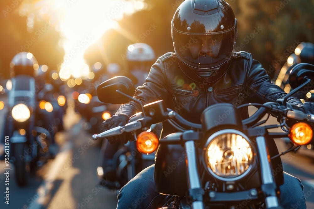 Thousands of bikers rev their engines in a thrilling motorcycle parade ...