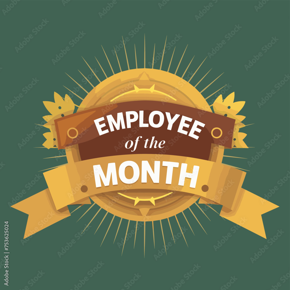 A vector illustration of employee of the month poster, banner design ...