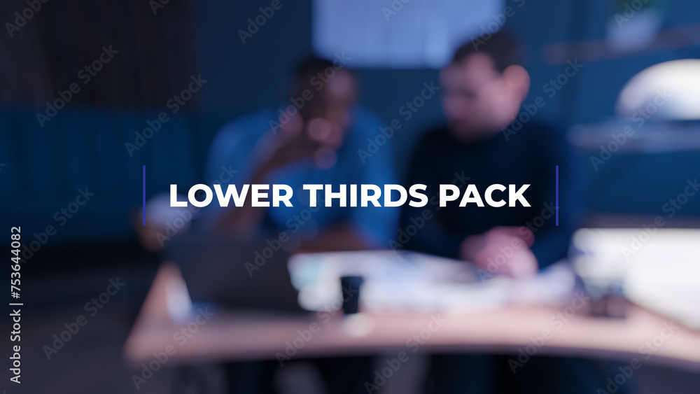 Basic Lower Thirds Set | Color and Size Control Panel Stock Template ...