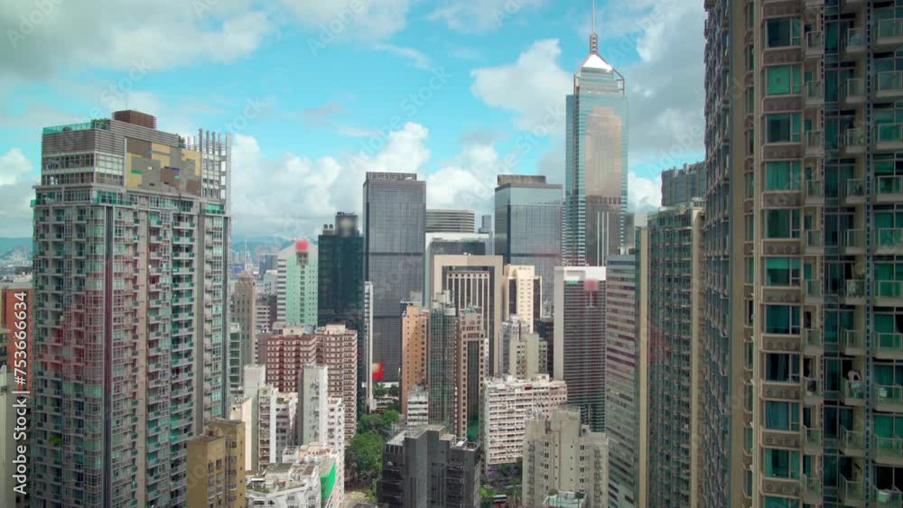 Eye Level View from above with amazing view of Victoria Harbour and ...