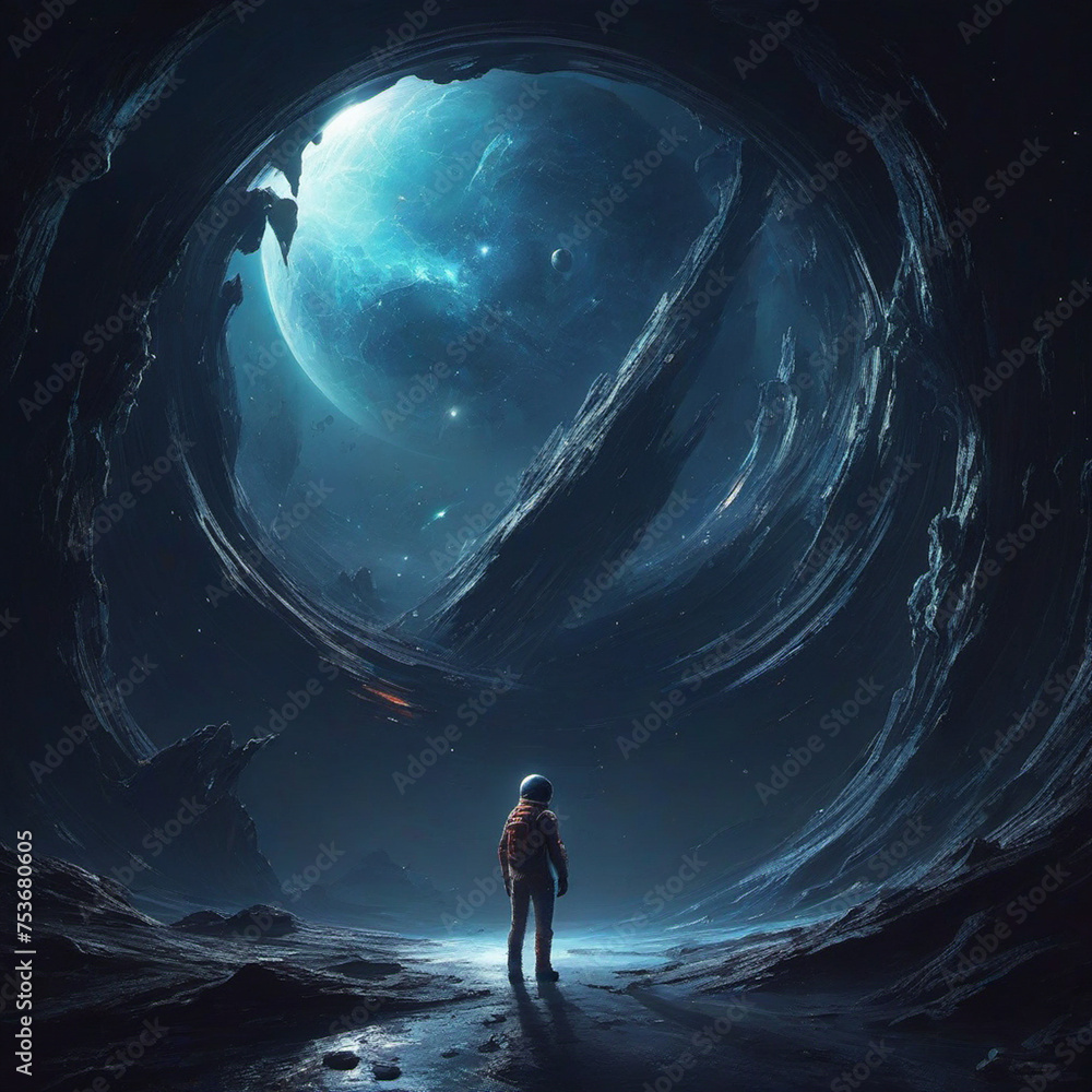 the world of the universe, space, silver sewage, galaxies, planets ...