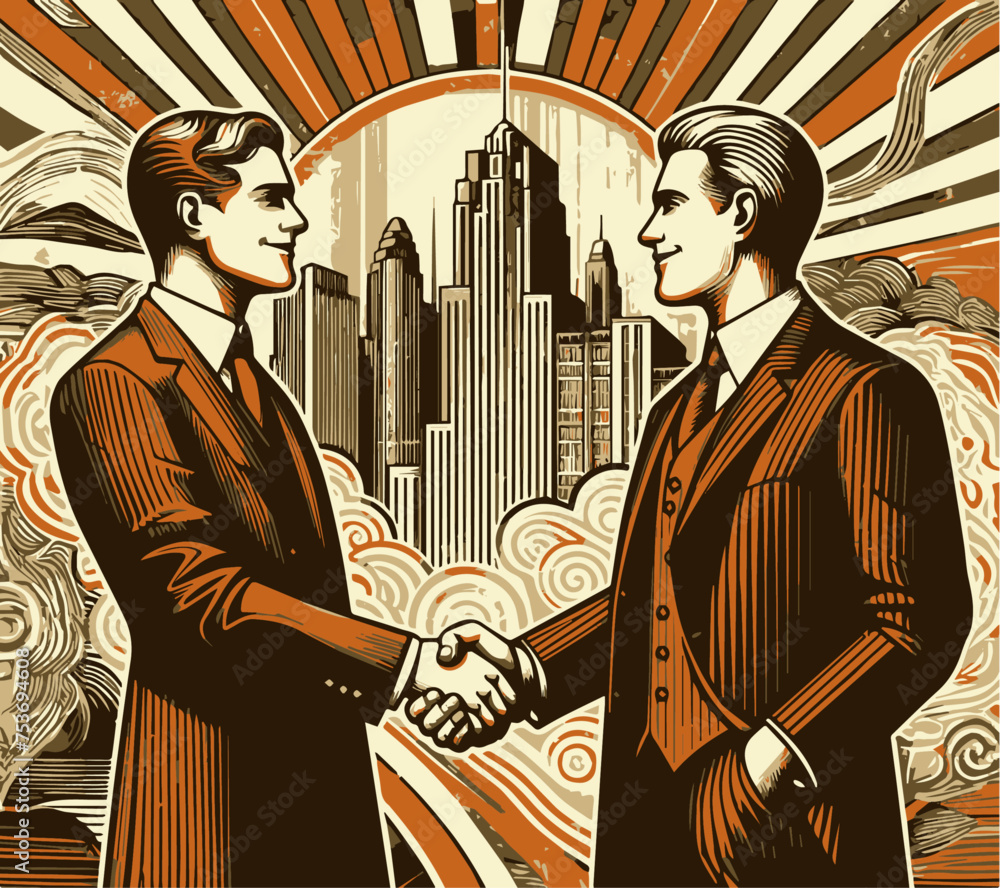 Trust and partnership, this vector art beautifully captures the moment ...