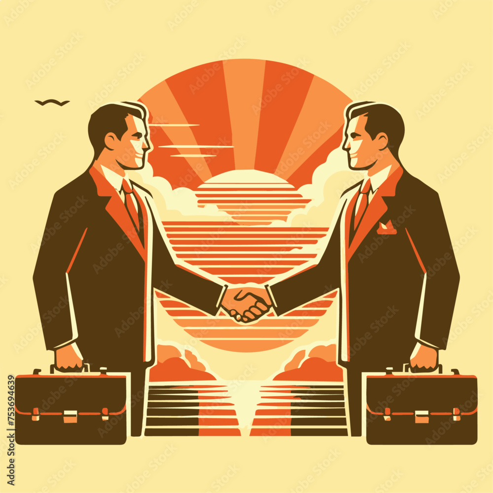 Trust and partnership, this vector art beautifully captures the moment ...