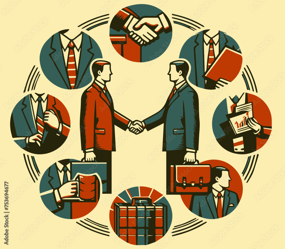 Trust and partnership, this vector art beautifully captures the moment ...