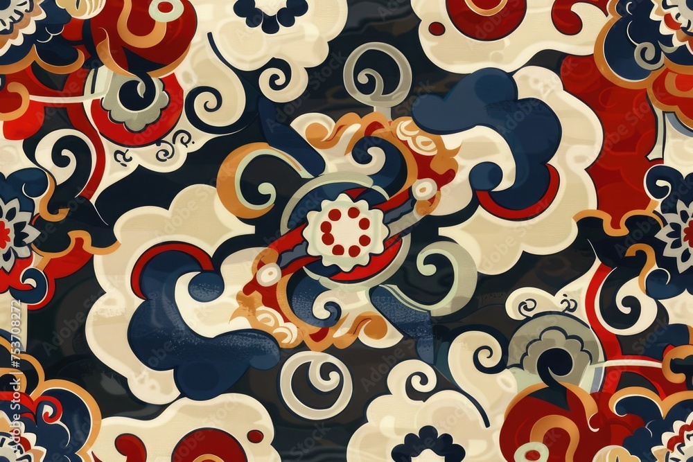 Seamless geometric ethnic asian oriental and tradition pattern design ...