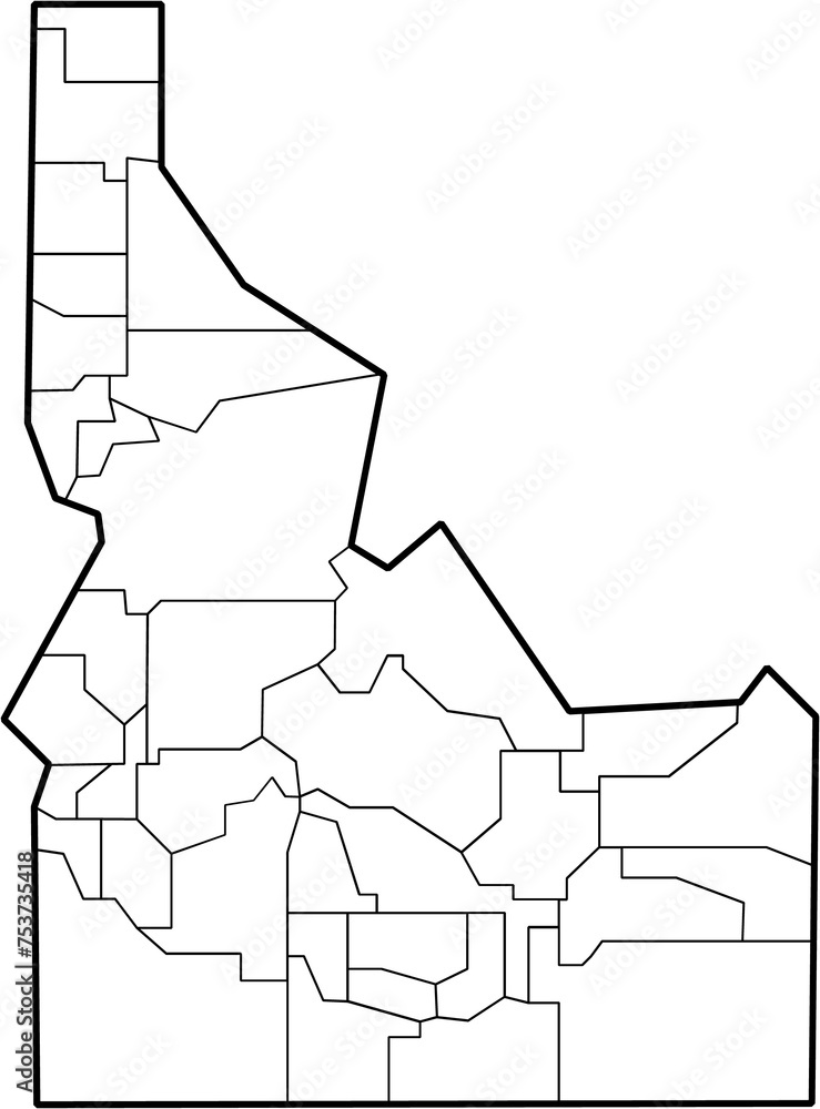 outline drawing of idaho state map. Stock Illustration | Adobe Stock