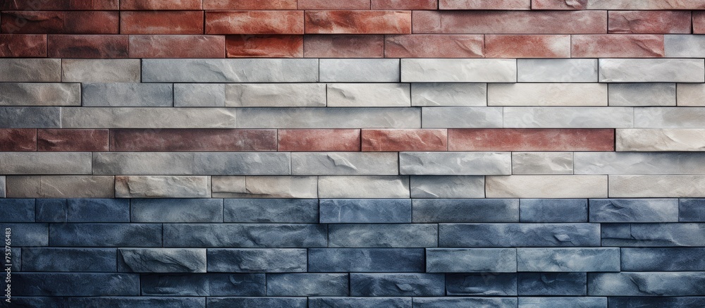 Stoneware panels with multi colored brick effect for cladding wall ...