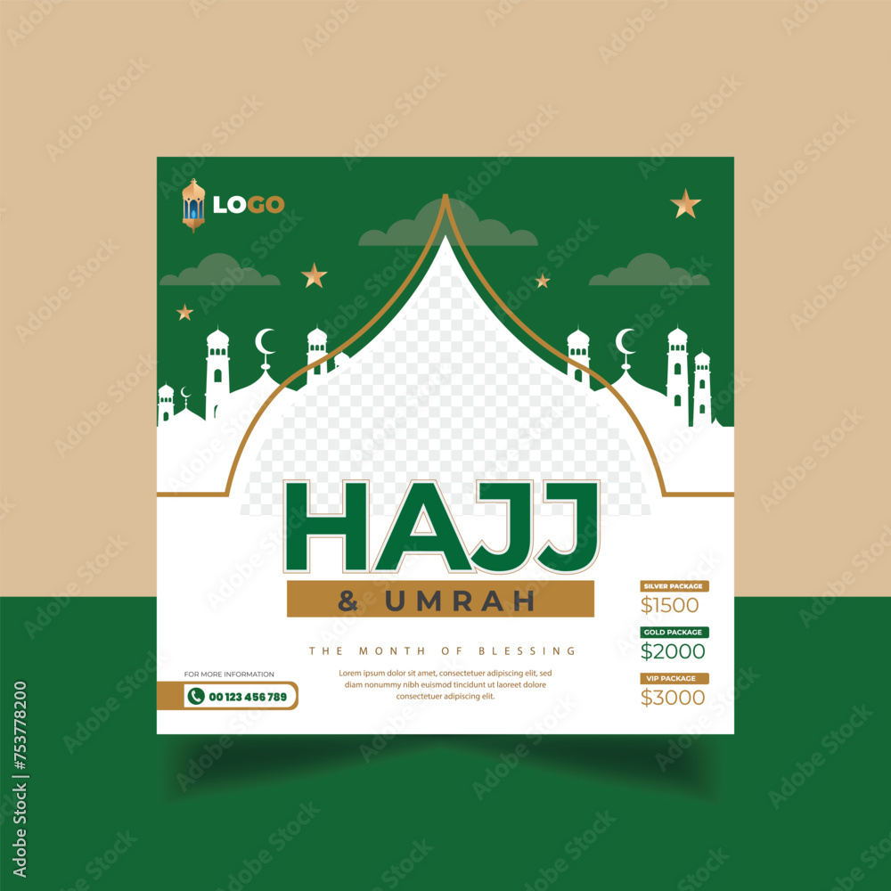 Hajj and Umrah Flyer Hajj template design hajj social media post ...