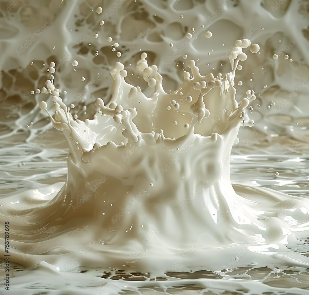 Milk Splatter & Milk Emblem for a Cyberpunk Porcelain Sculpture ...