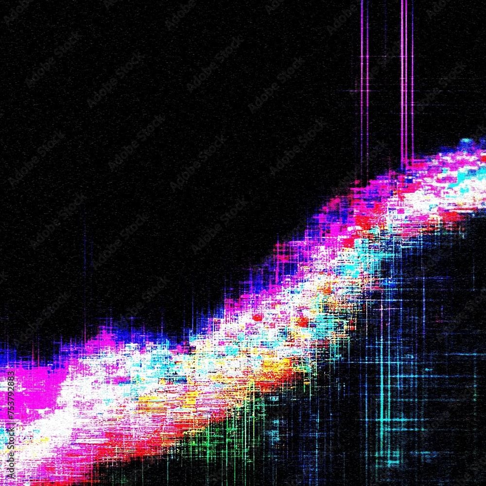 Glitch camera effect. Retro VHS background. Old video template. No ...