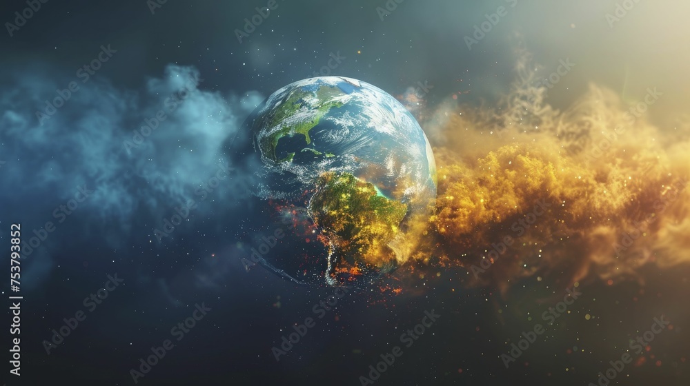 Earth, with a dense layer of greenhouse gases, shows how they trap heat ...
