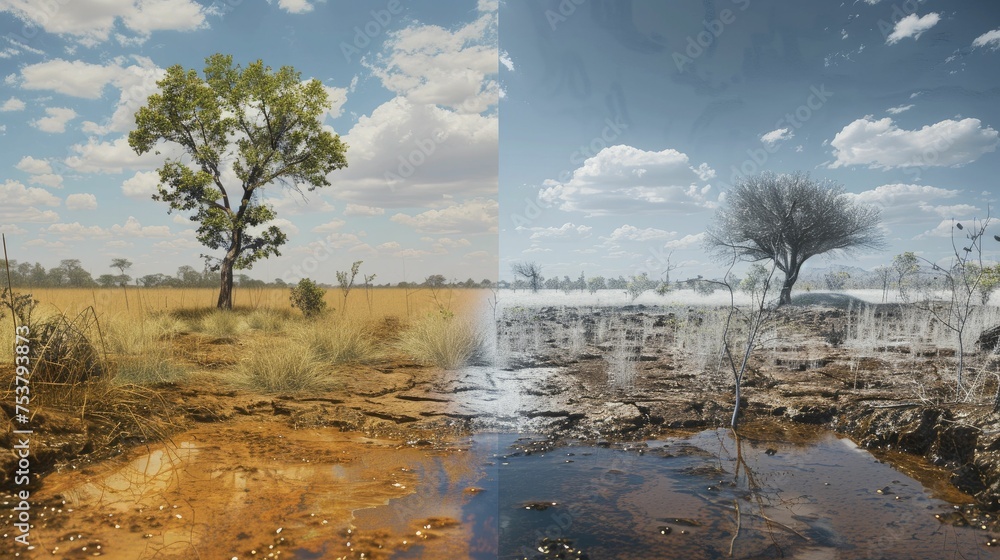 Here is the sentence you provided: "before and after comparison of an ...