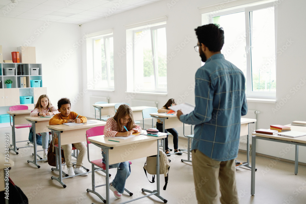 Academic lesson schoolwork classmate schooling teacher manage Stock ...