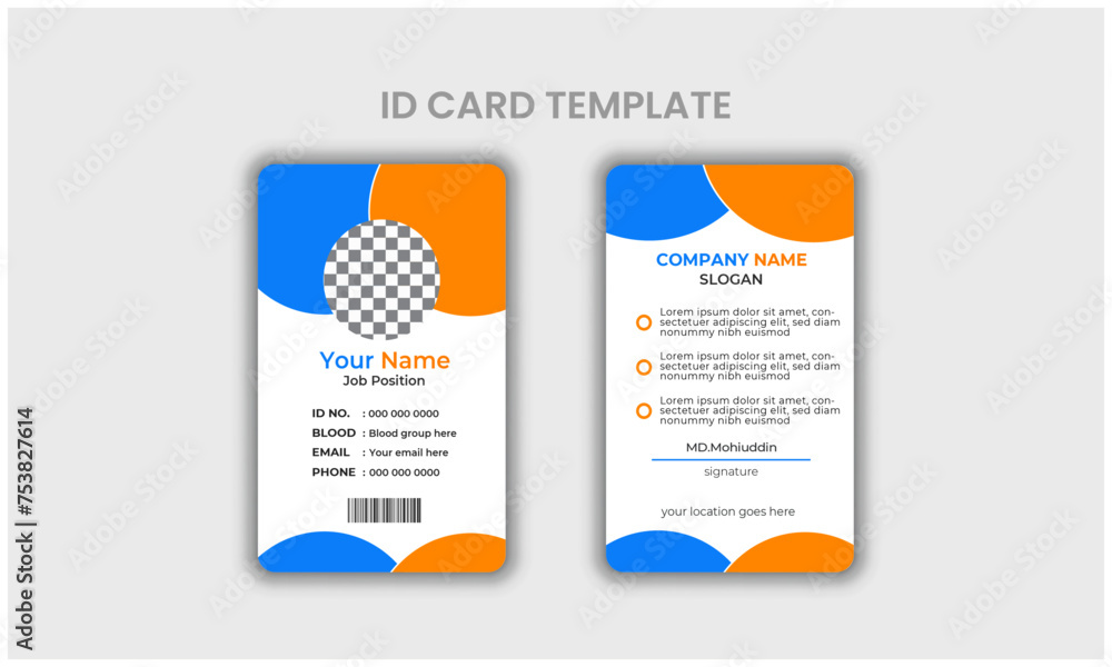 Creative Professional ID Card Design. Corporate Id card design ...